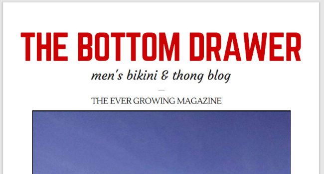 The Bottom Drawer - Blog that talks about men's bikinis and thongs